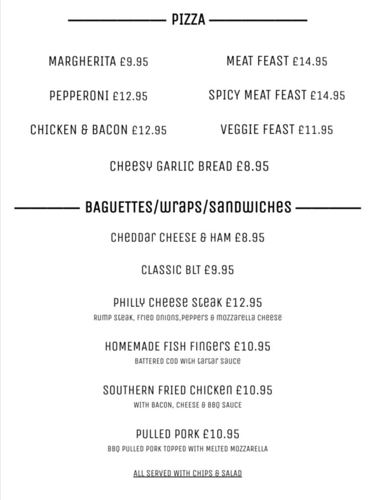 Menu – The Blue Bell Inn